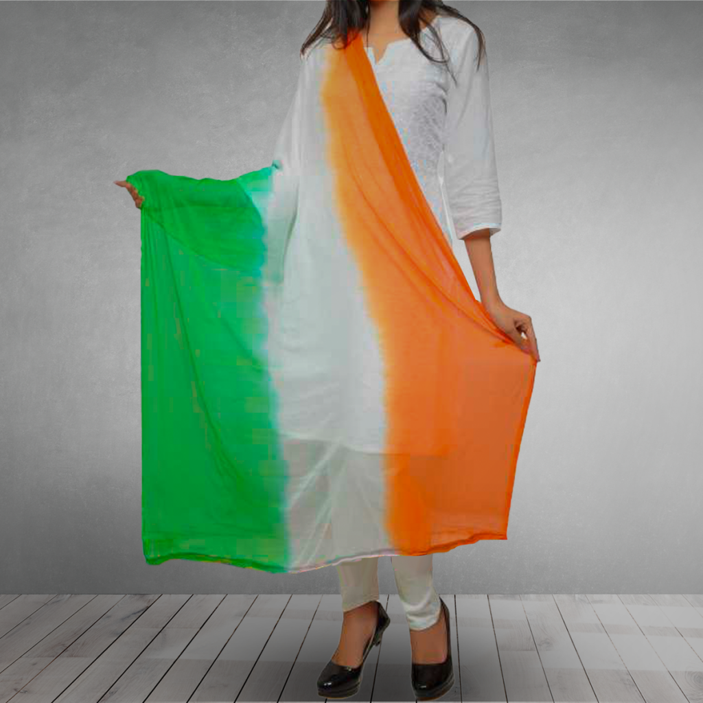 Indian Dress with Tri-Colours – KR.Couture